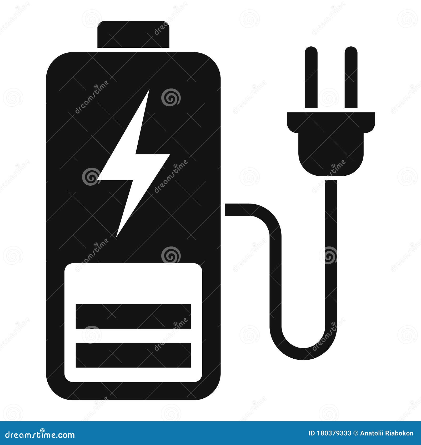 Plug Charging Battery Icon, Simple Style Stock Vector - Illustration of ...