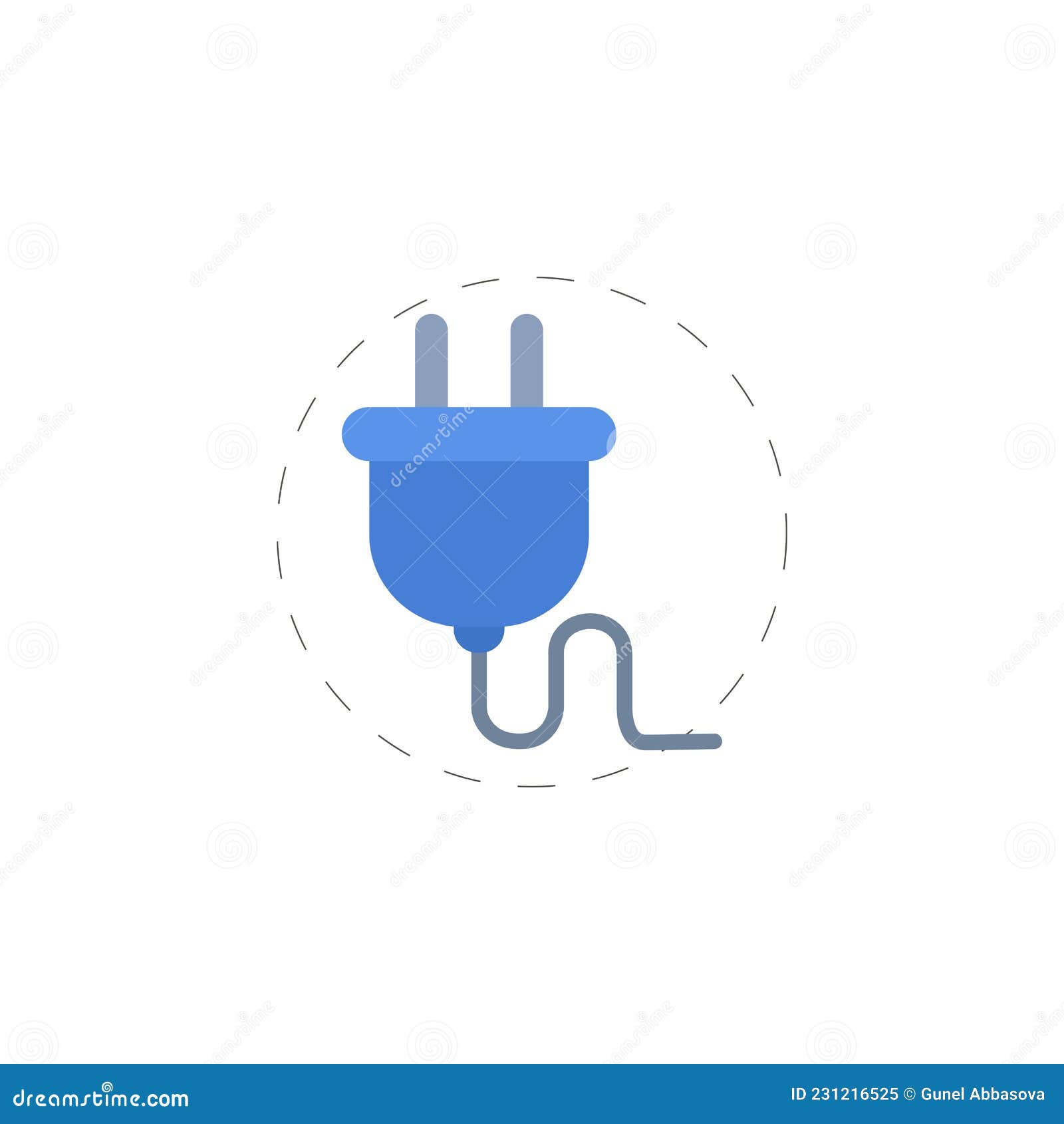 Plug Clipart. Plug Colorful Flat Icon Stock Vector - Illustration of ...