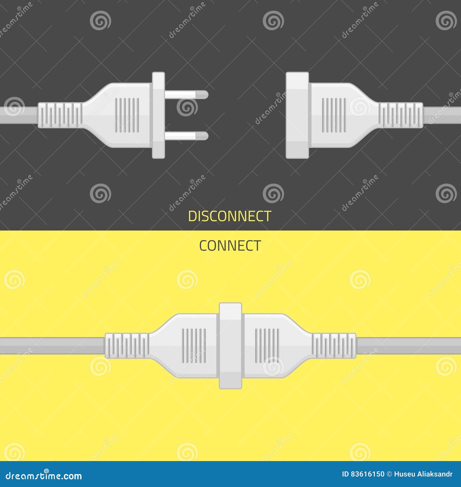 Plug connect illustration. stock vector. Illustration of electric ...