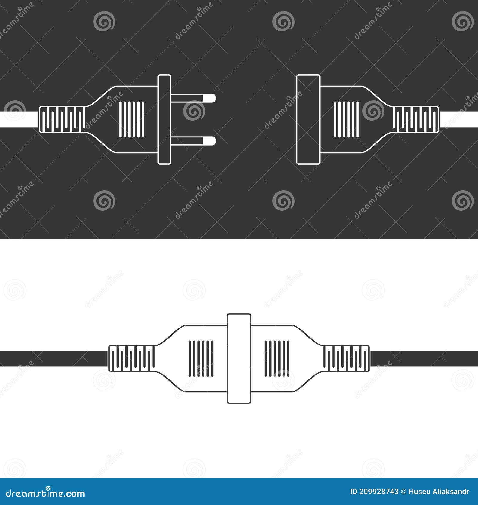 Plug connect illustration. stock vector. Illustration of disconnect ...