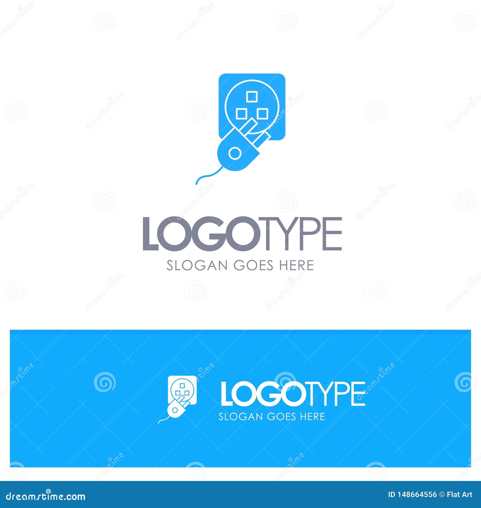Plug, Electric, Electric, Cord, Charge Blue Solid Logo with Place for ...