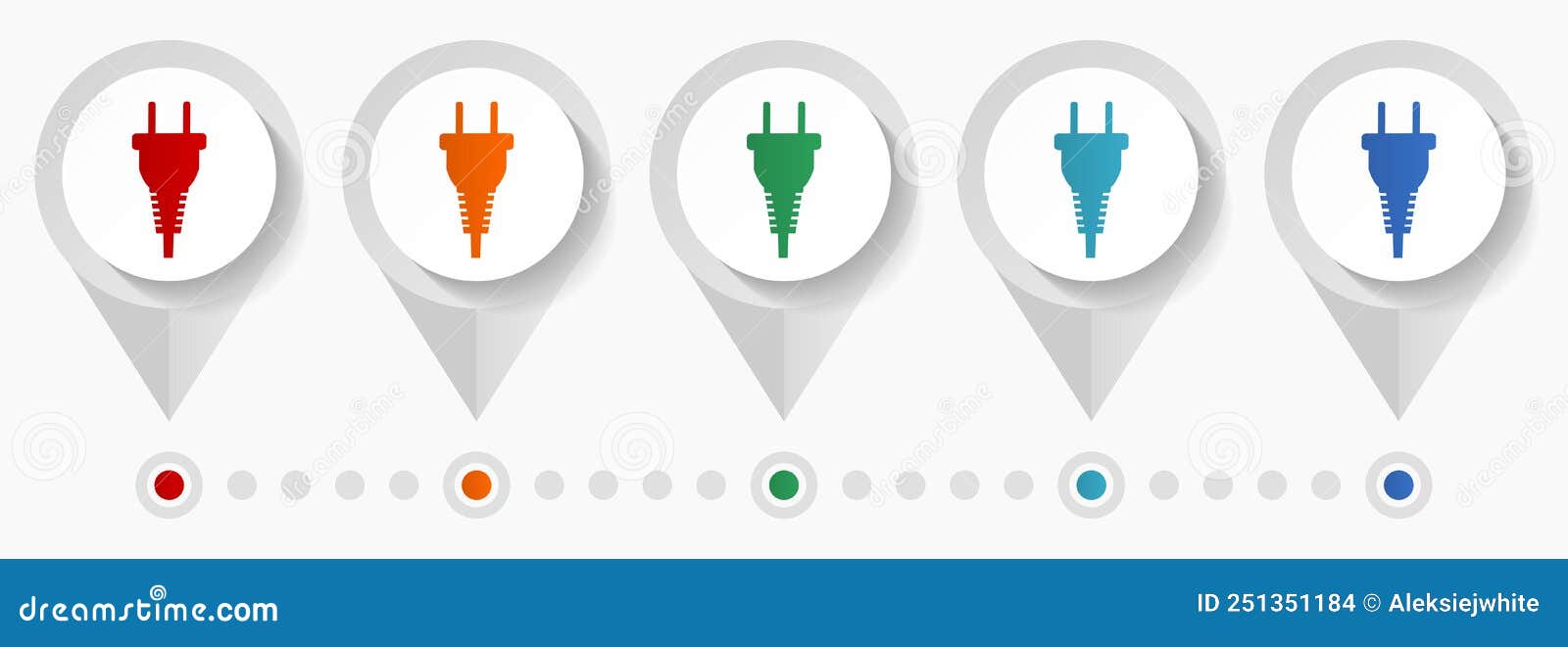Plug, Electricity Concept Vector Icons, Editable Infographic Template ...