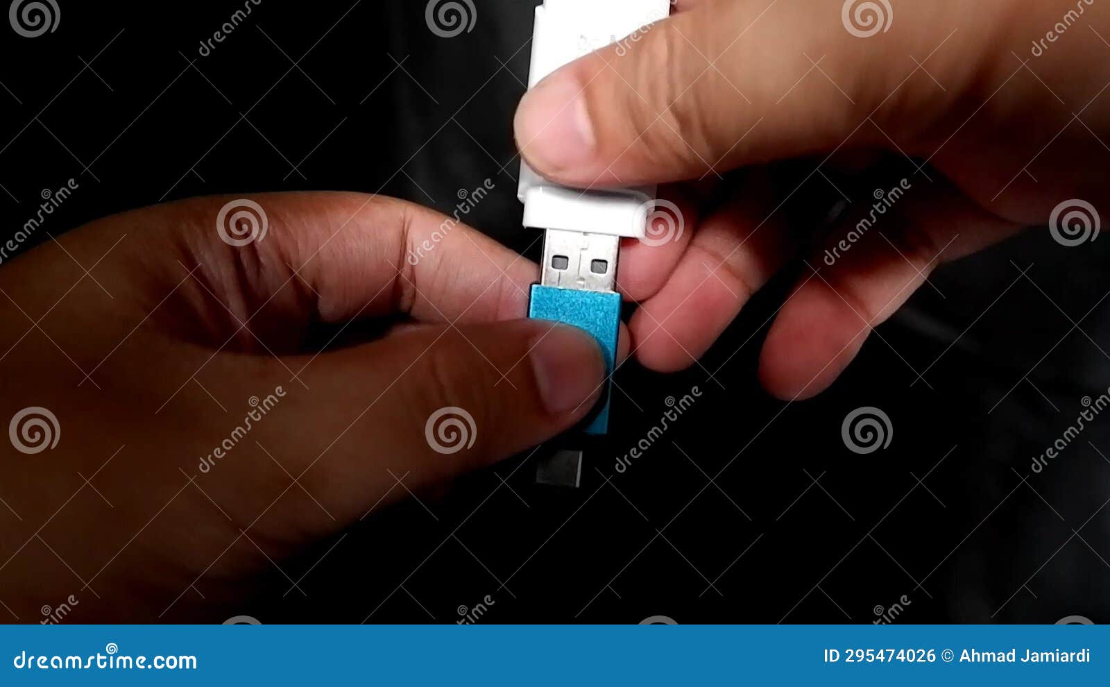 Plug the Flash Disk into OTG (on the Go) Type C. Stock Footage - Video ...