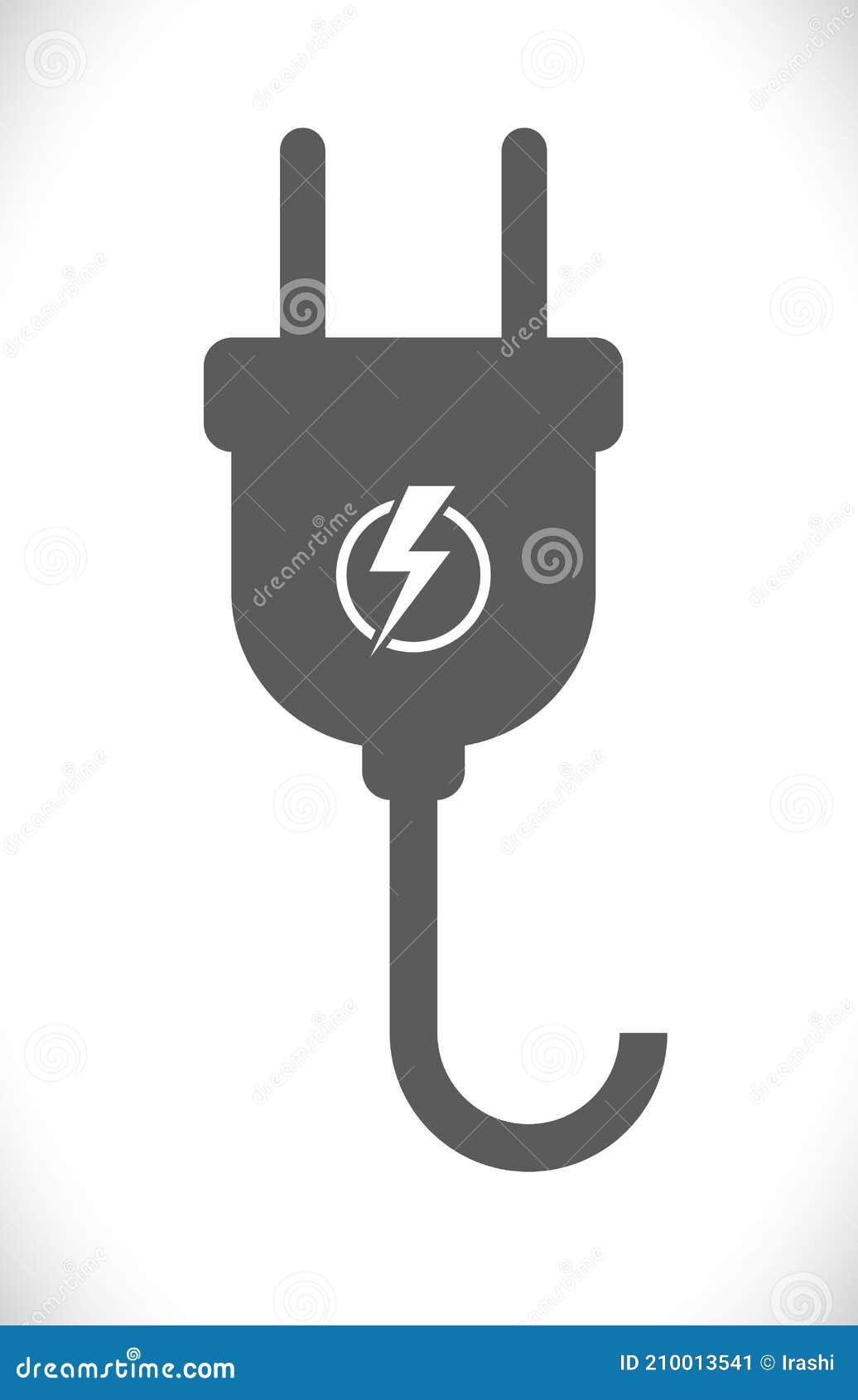 Plug flash icon stock vector. Illustration of electrical - 210013541