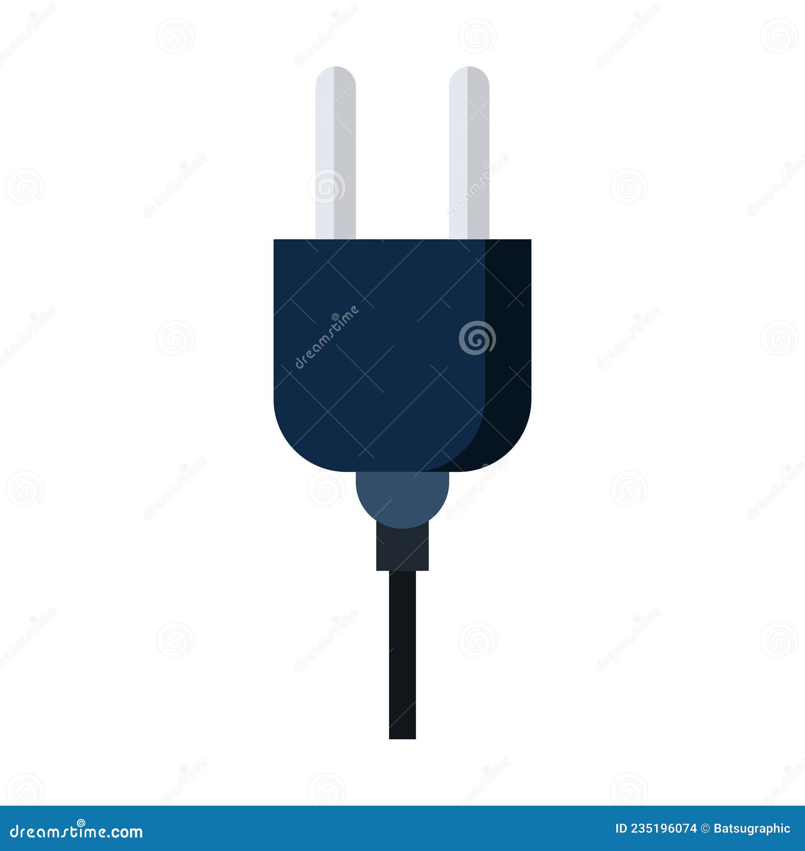 Plug Flat Clipart Vector Illustration Stock Vector - Illustration of ...