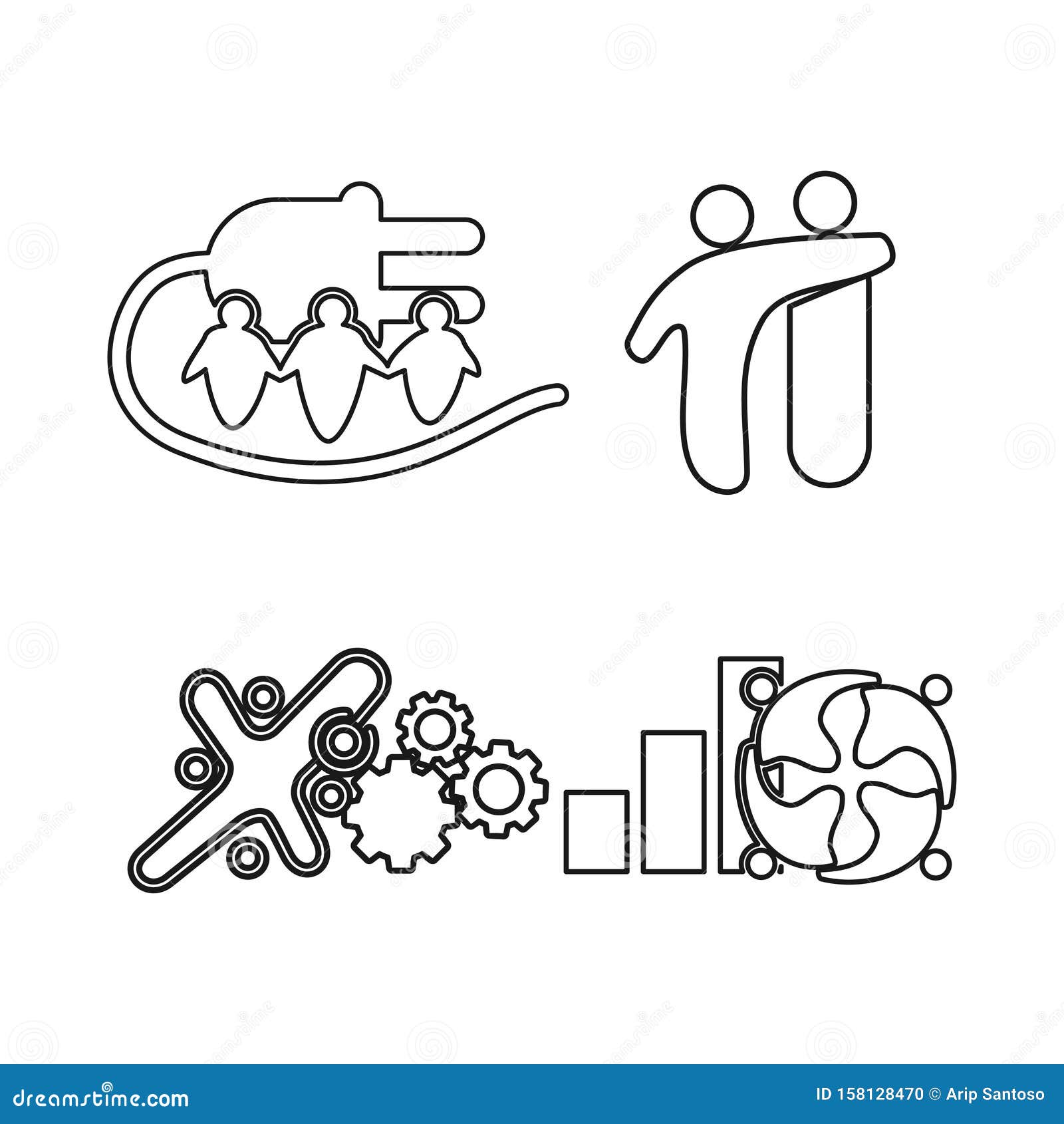 Business Commitment Black Icon, Vector Sign On Isolated Background ...