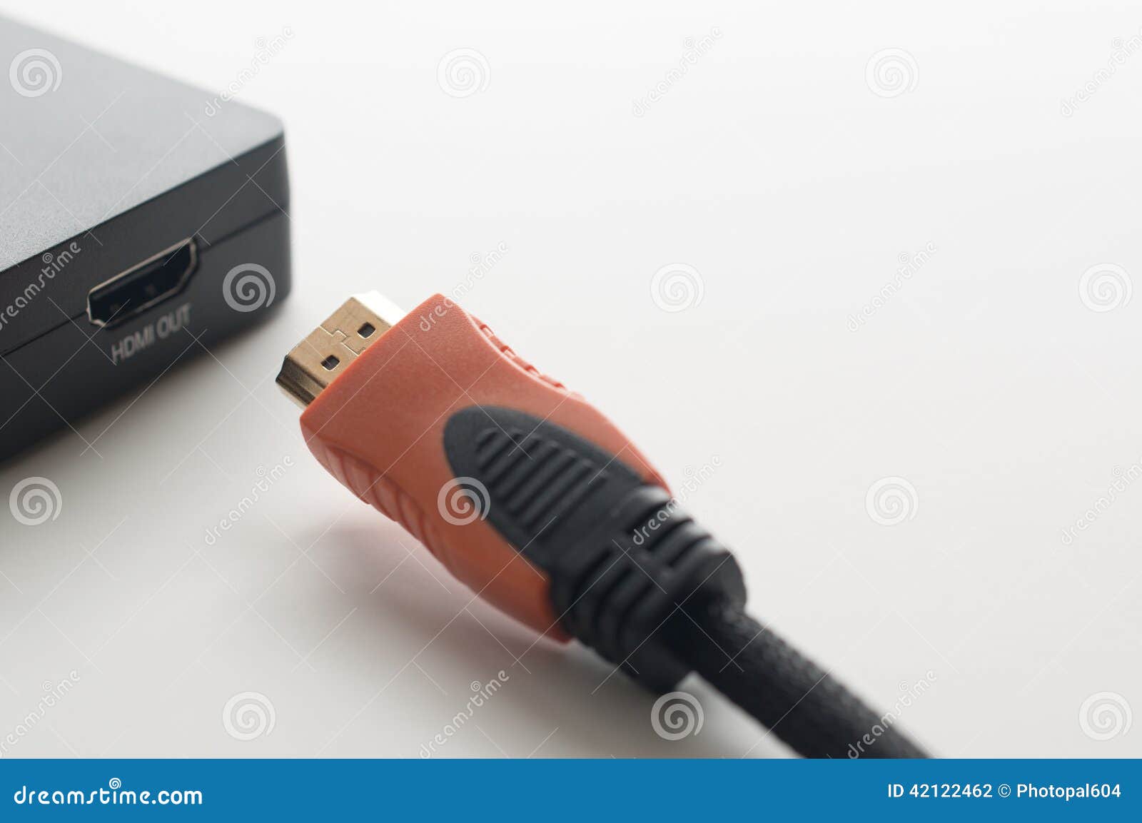 Plug in HDMI Cable of Device Stock Photo - Image of innovation, back ...