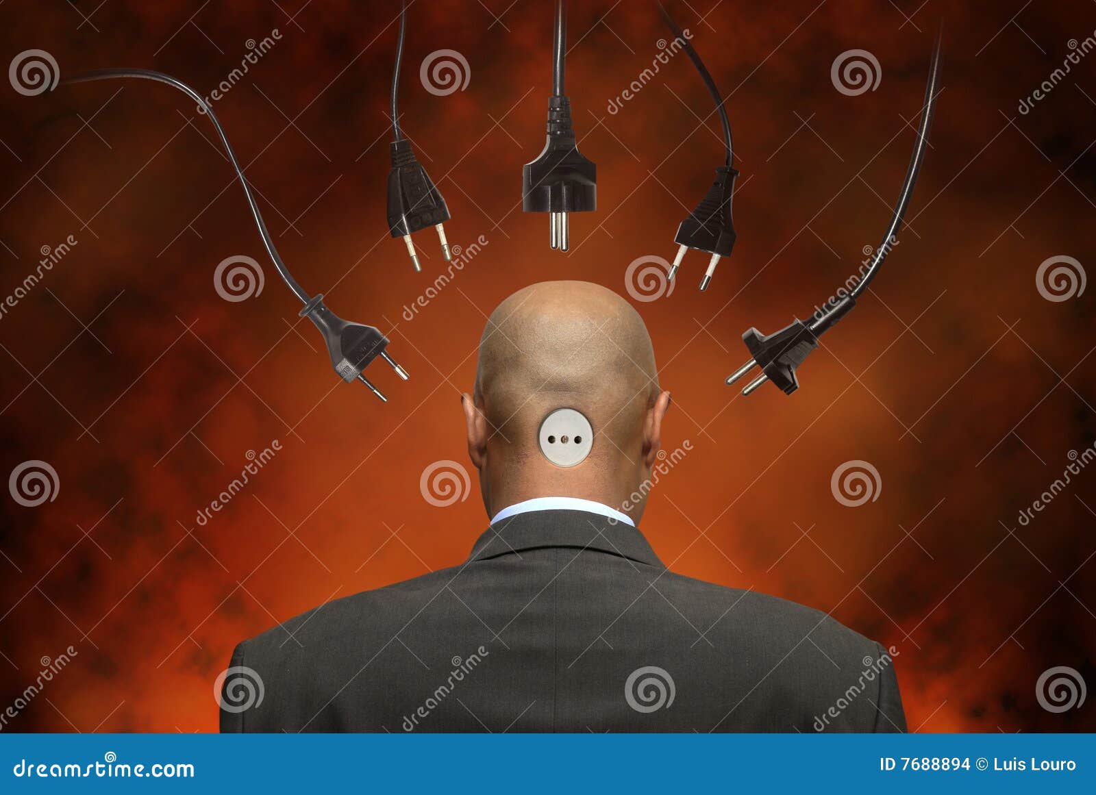 Plug head stock photo. Image of closeup, suit, businessman - 7688894