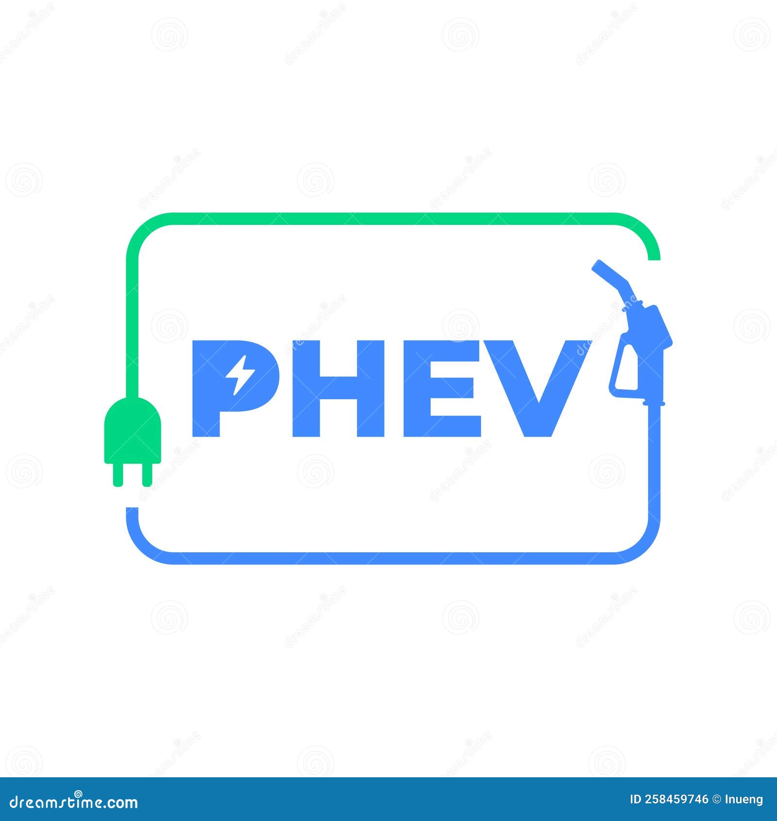 Plug-in Hybrid Electric Vehicles PHEV Logo. Stock Vector - Illustration ...