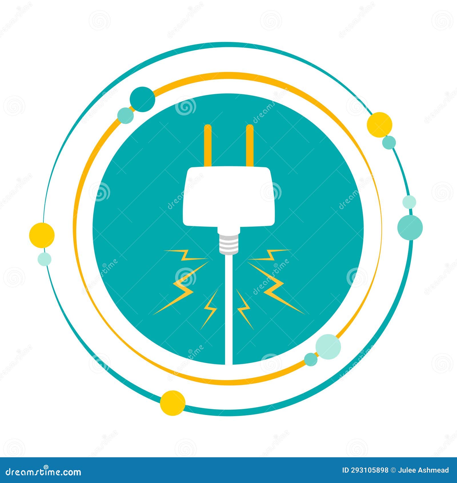 Plug Circular Vector Illustration Graphic Icon Symbol Stock Vector ...