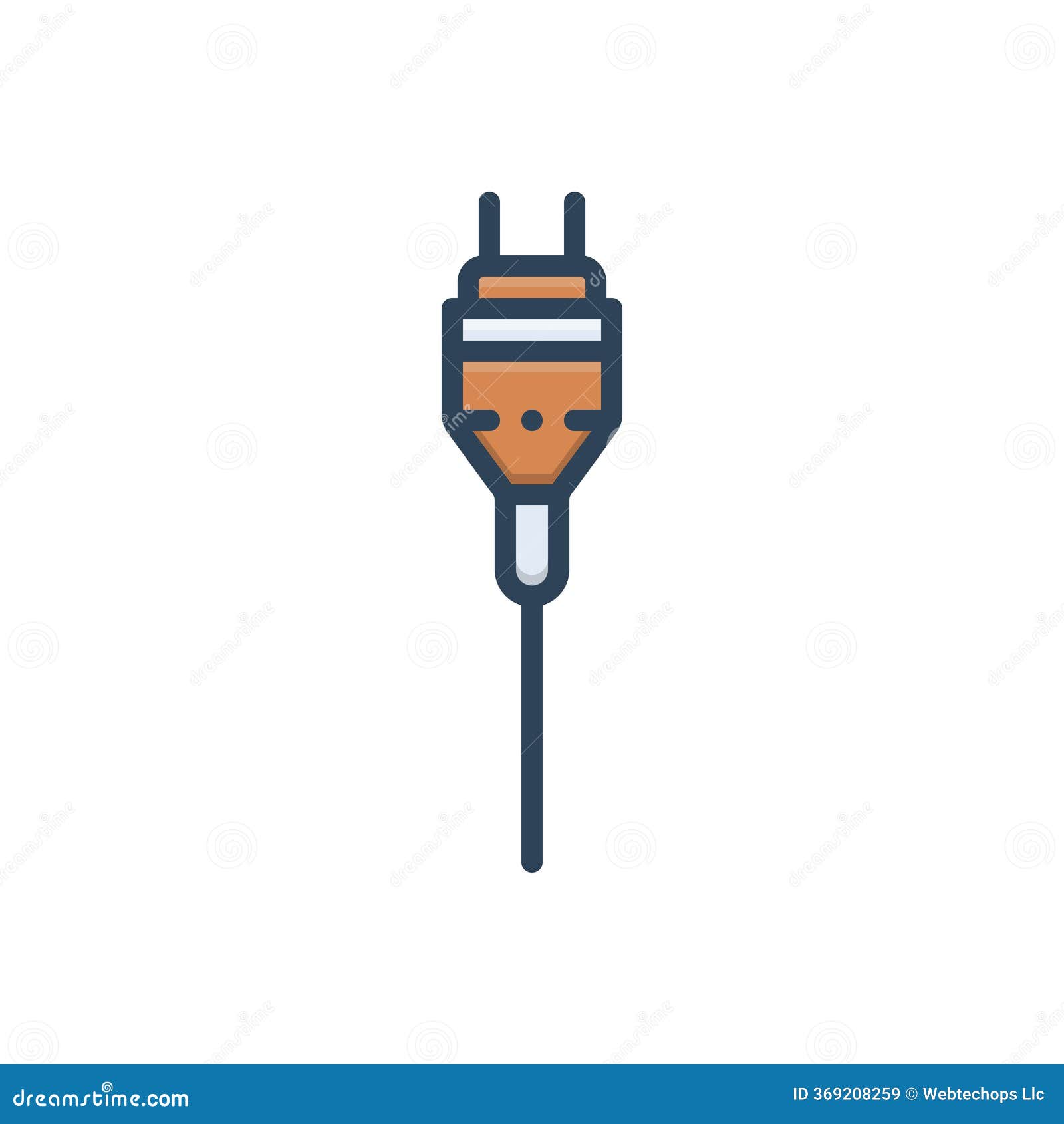 Plug Cable Covered With Green Leaves, White Clean Studio Background ...