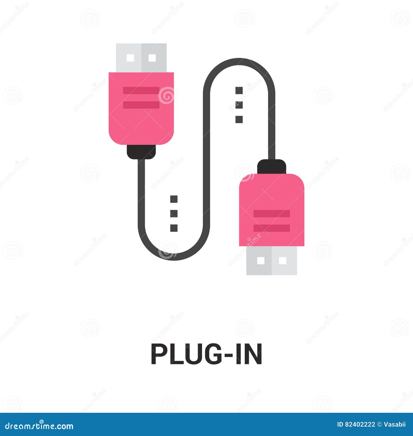 Plug in icon stock vector. Illustration of cord, plug - 82402222