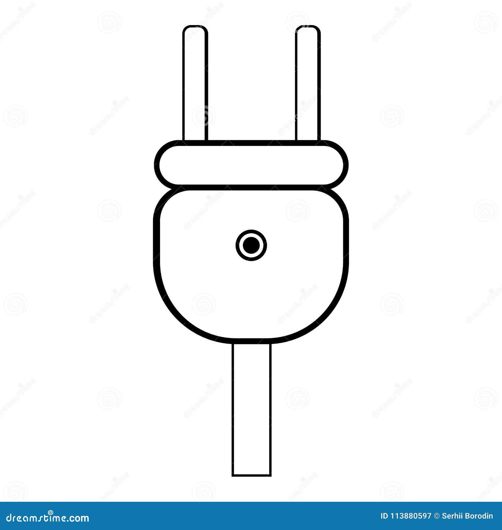 Plug black color icon icon stock vector. Illustration of sign - 113880597