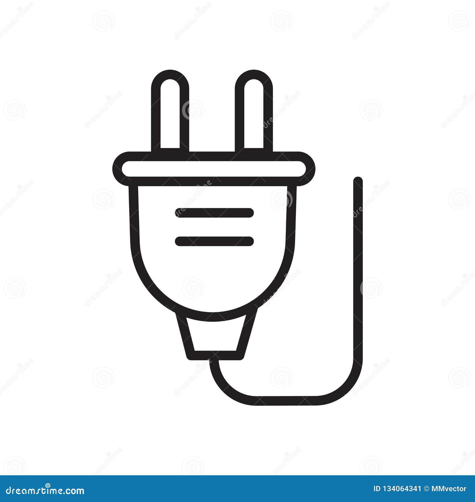 Plug Icon Vector Isolated on White Background, Plug Sign , Linear ...