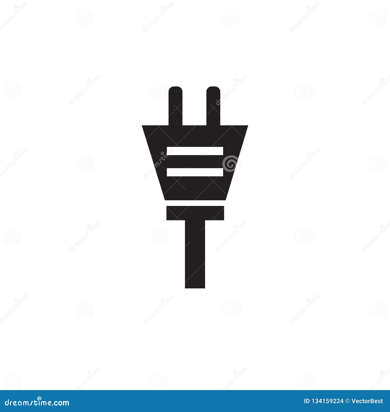 Plug Icon Vector Sign and Symbol Isolated on White Background, Plug ...