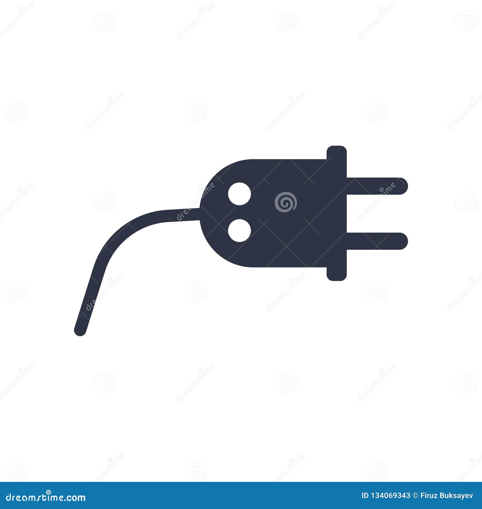 Plug Icon Vector Sign and Symbol Isolated on White Background, Plug ...