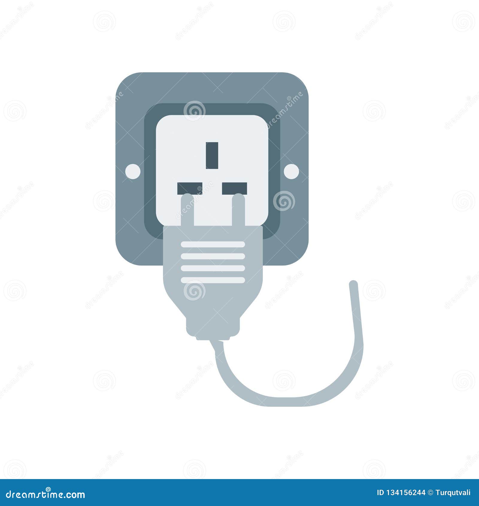 Plug Icon Vector Sign and Symbol Isolated on White Background, Plug ...
