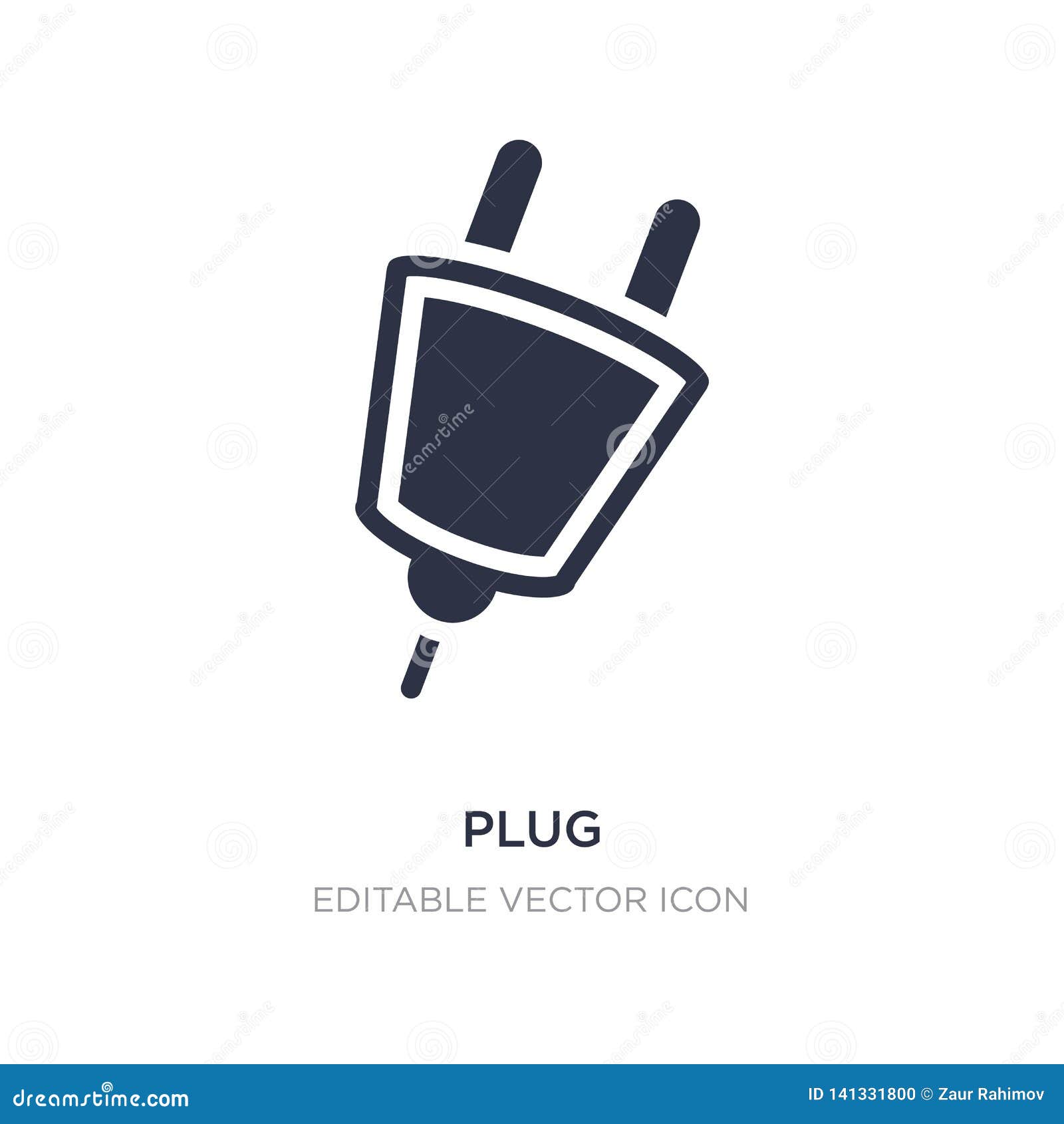 Plug Icon on White Background. Simple Element Illustration from Signs ...