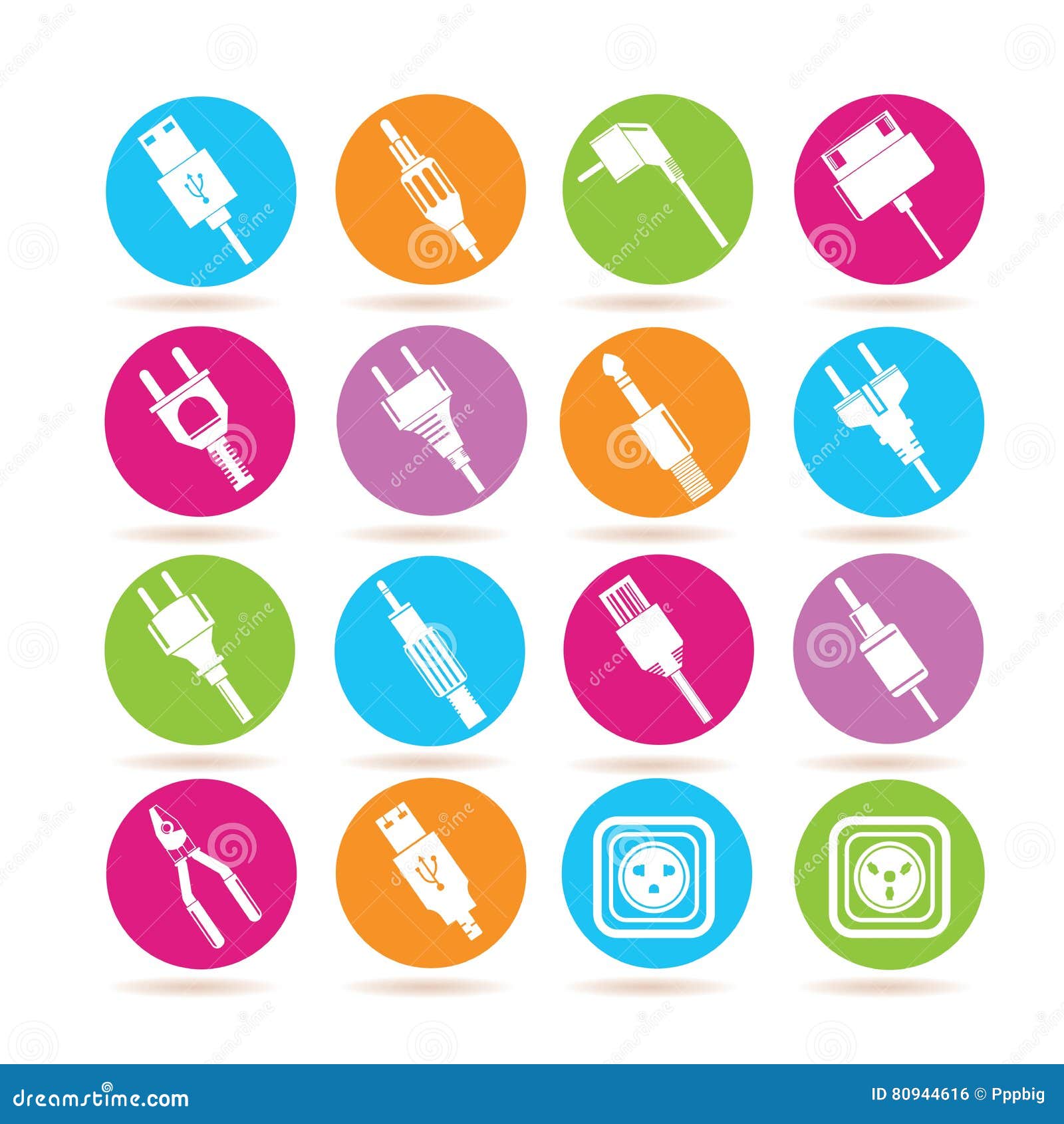 Plug icons stock illustration. Illustration of danger - 80944616