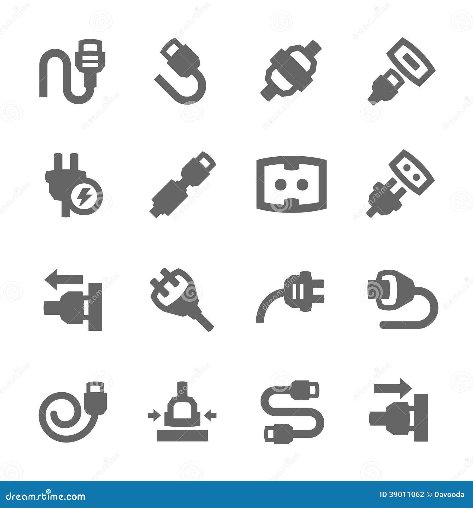Plug in icons stock vector. Illustration of isolated - 39011062