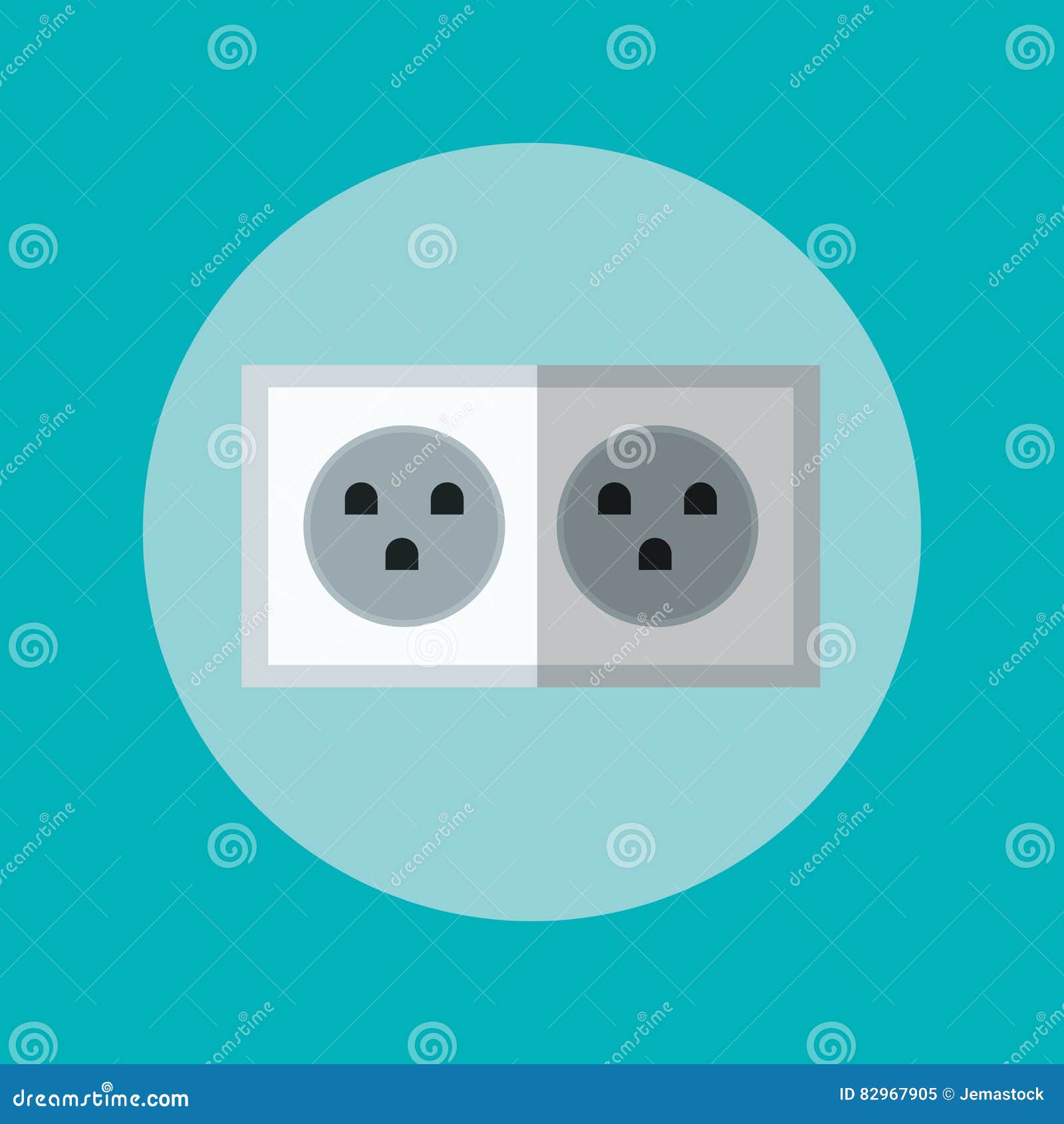 Plug inside circle design stock vector. Illustration of equipment ...