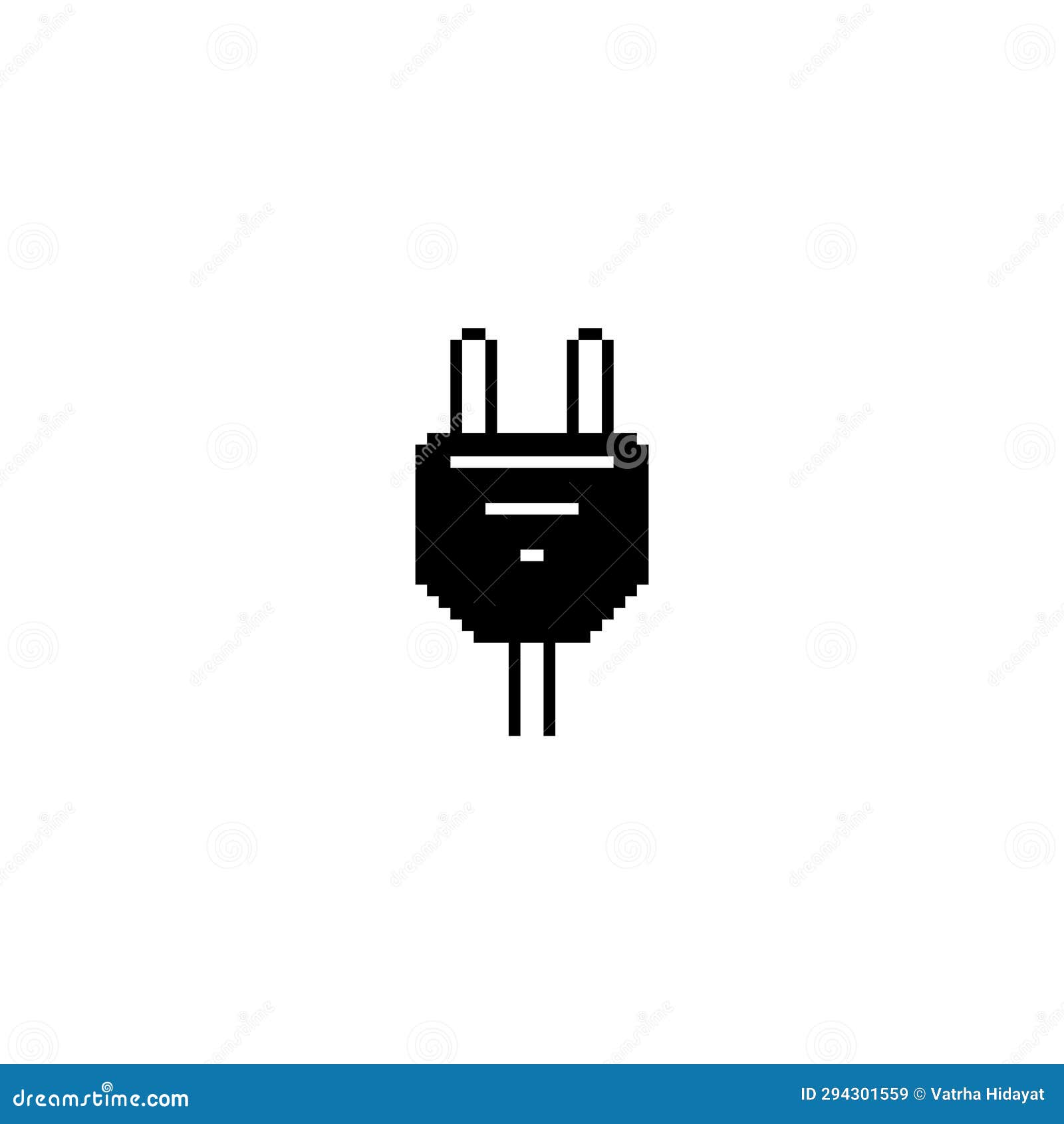 Plug Logo Icon in Pixel Art Stock Vector - Illustration of pixel ...