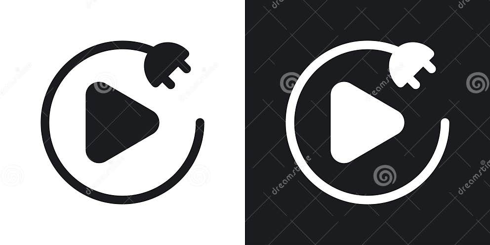 Plug and play icon vector stock vector. Illustration of interface ...