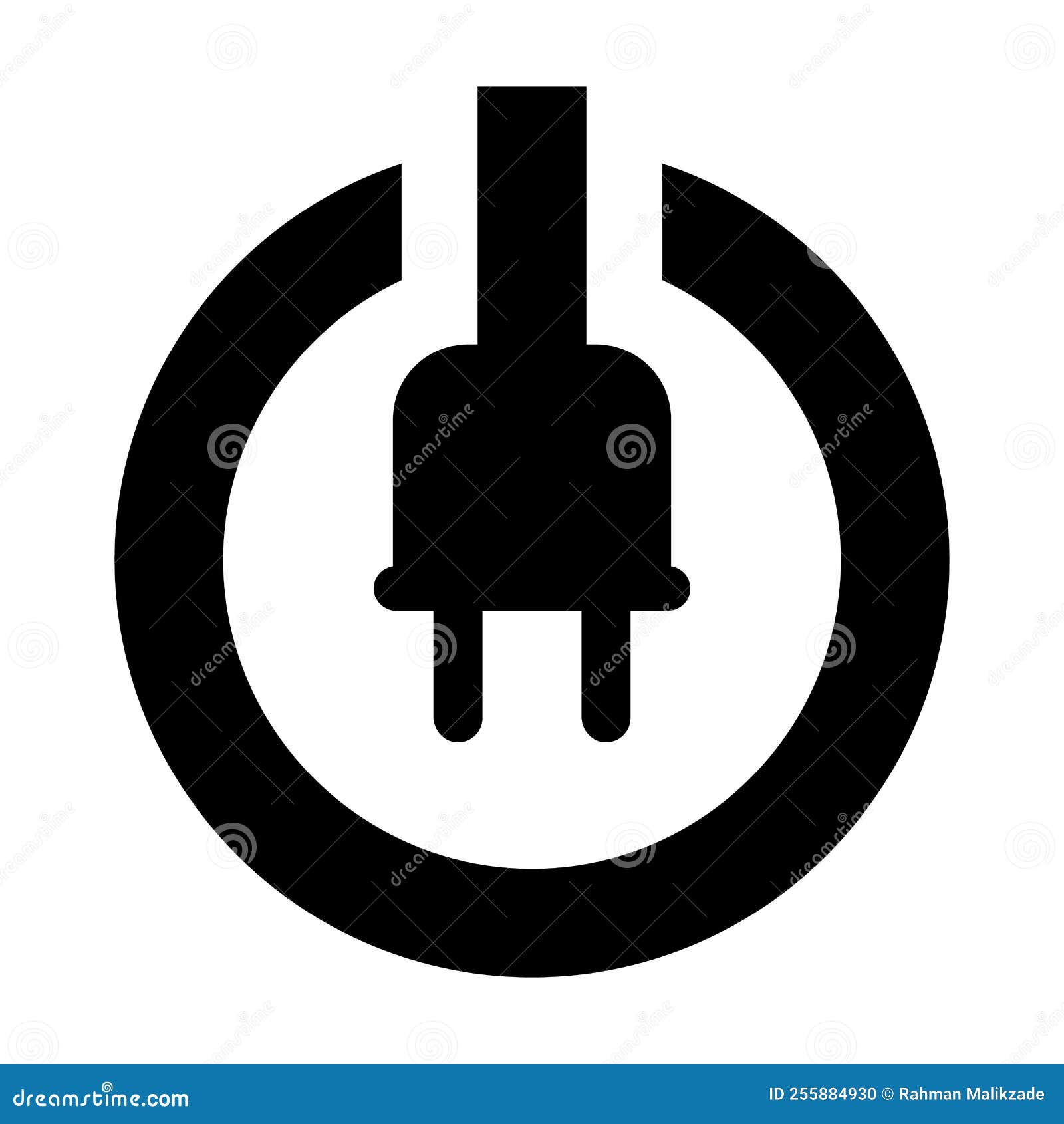 Plug or Power Button, on and Off Icon. Electric Plug and Shut Down ...