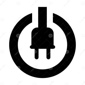 Plug or Power Button, on and Off Icon. Electric Plug and Shut Down ...