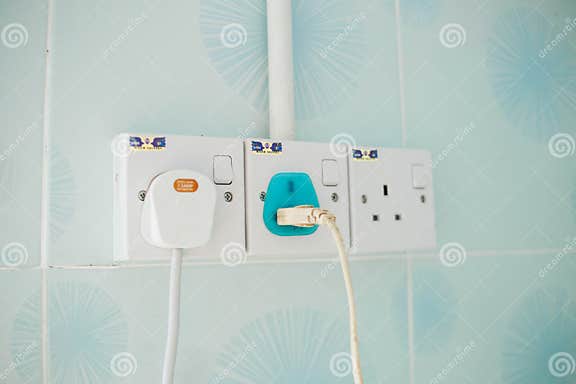 Plug the Power Plug with Connected Plugs Editorial Stock Image - Image ...