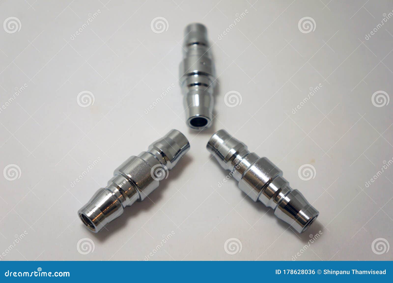 Plug Quick Coupler Isolated Steel. Pneumatic Quick Coupling Stock Photo ...