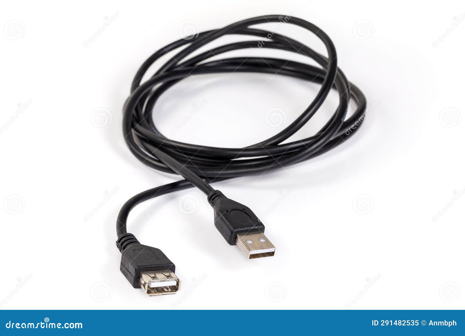 Plug and Receptacle of USB Standard-a of Extension Cable Stock Image ...