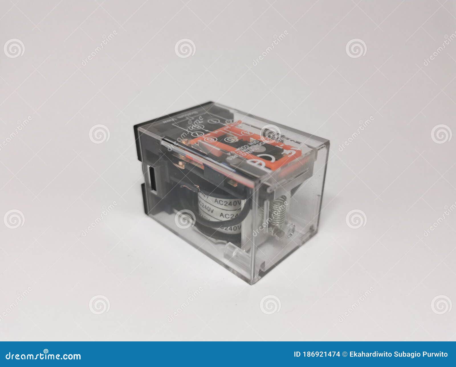 Plug in Relay on White Background Editorial Stock Image - Image of ...