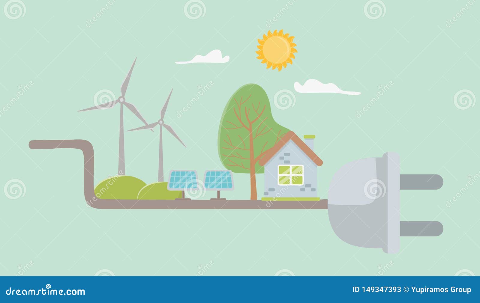 Plug and Save Energy Icon Set Design Stock Vector - Illustration of ...