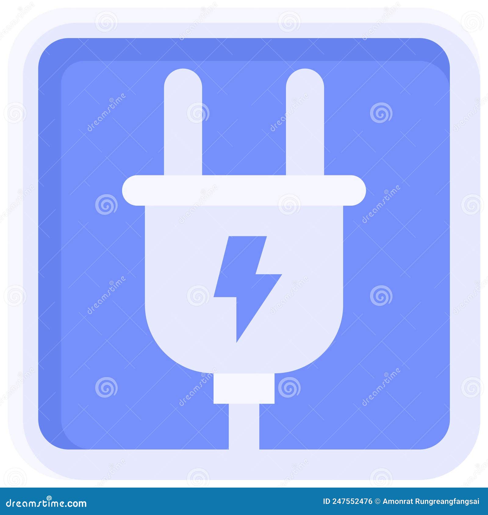 Plug Sign Icon, Prohibition Sign Vector Illustration Stock Vector ...