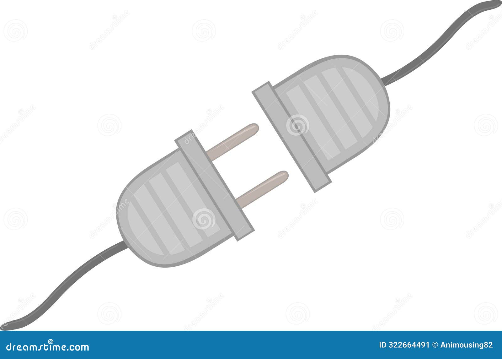 Plug and socket cartoon stock vector. Illustration of flat - 322664491
