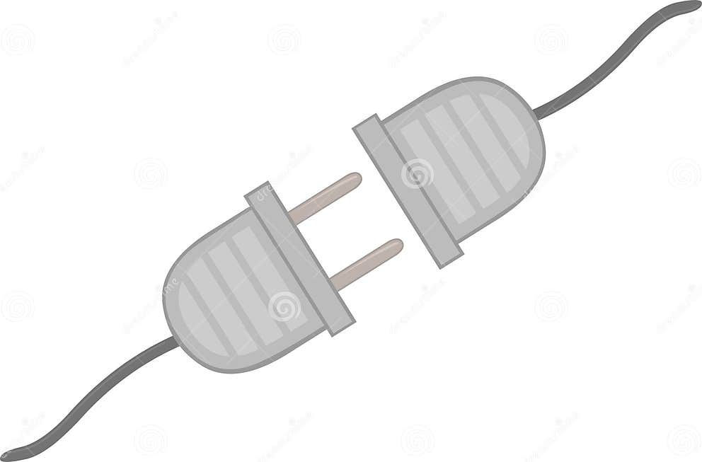 Plug and socket cartoon stock vector. Illustration of flat - 322664491