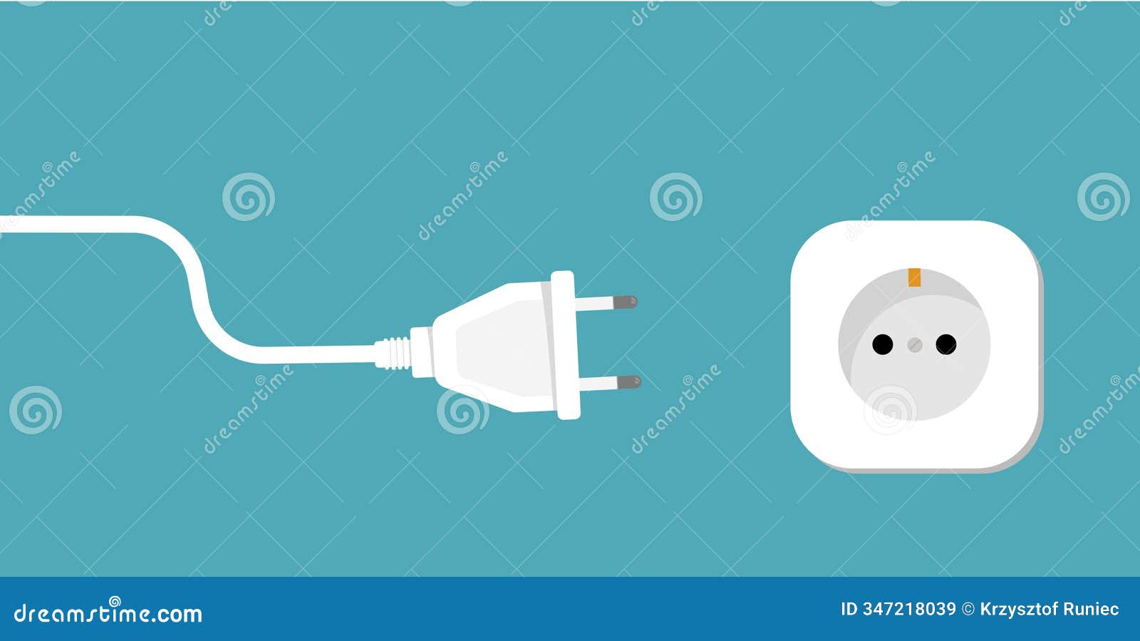 Plug and Socket, Electricity - Banner, Background Stock Illustration ...