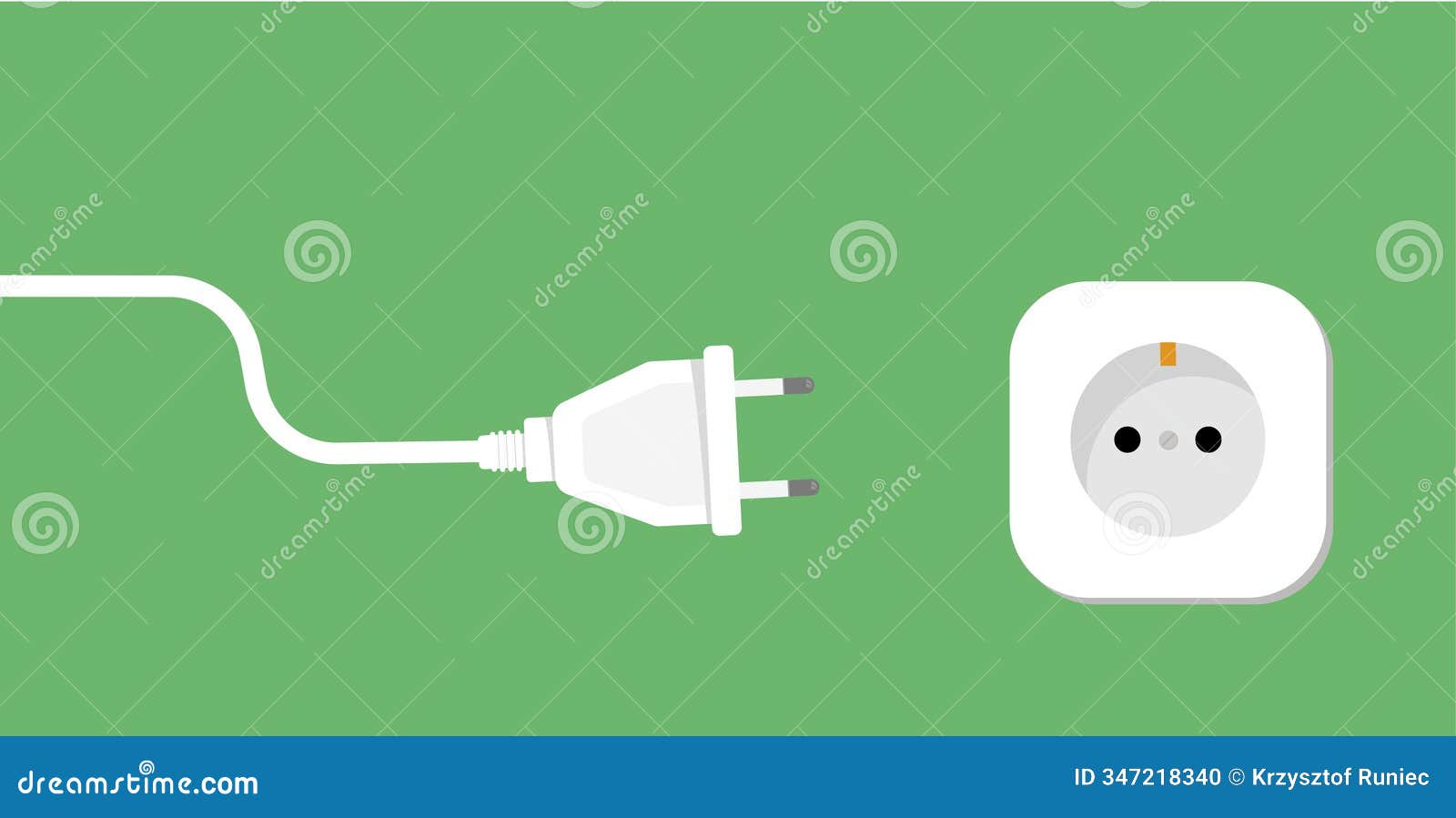 Plug and Socket, Electricity - Banner, Background Stock Illustration ...