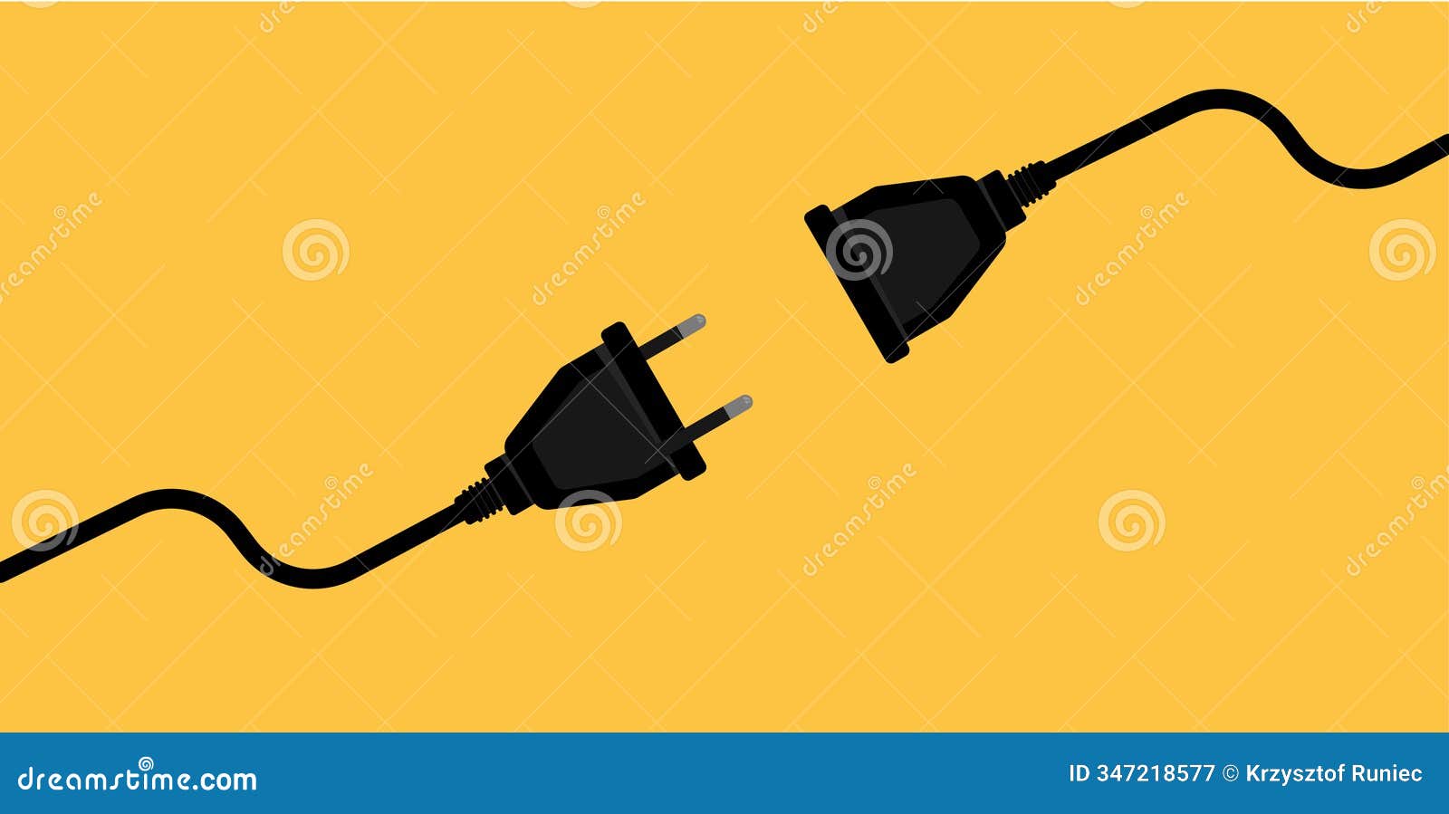 Plug and Socket, Electricity - Banner, Background Stock Illustration ...
