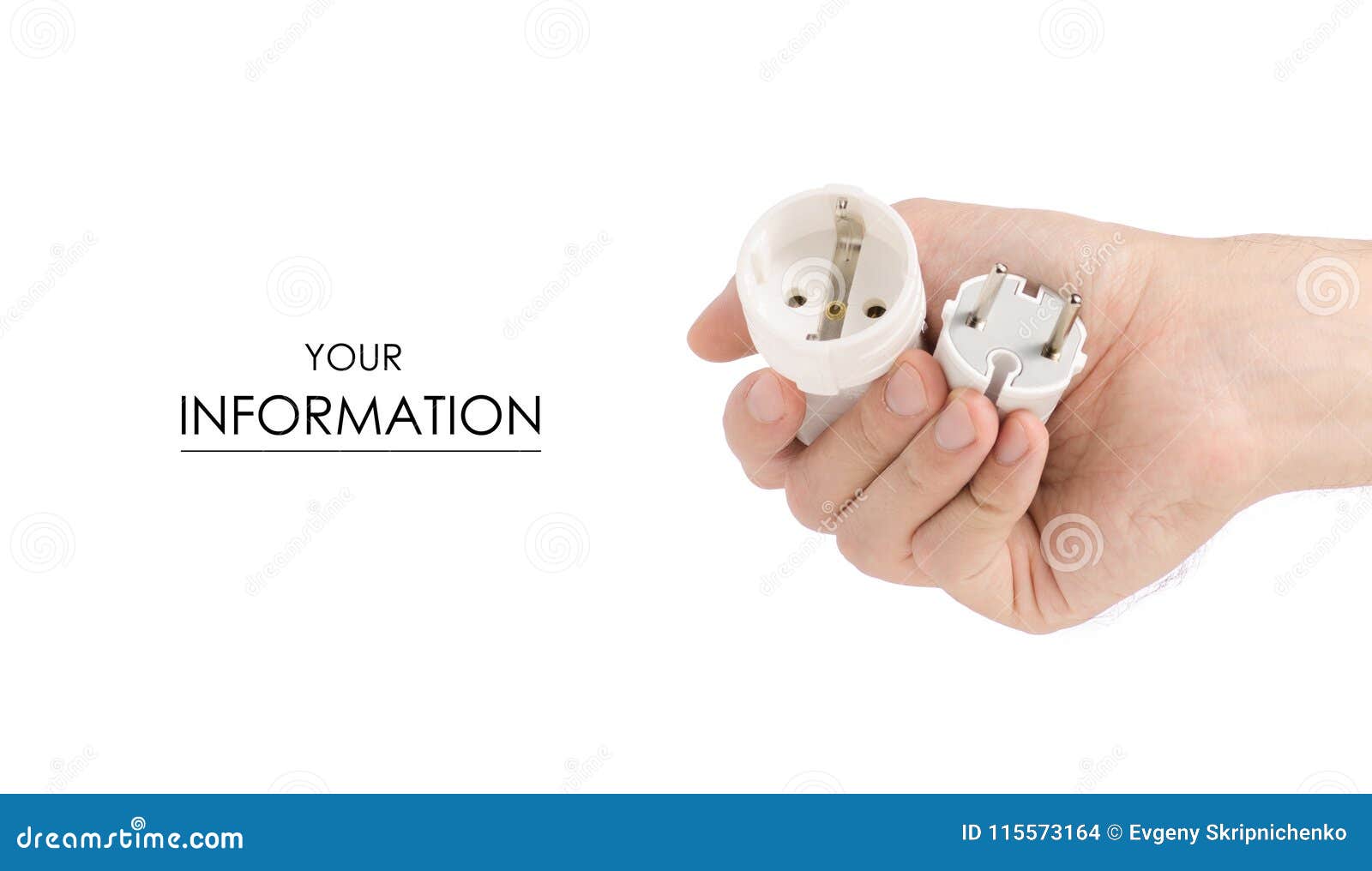 Plug Socket in Hands Pattern Stock Photo - Image of hold, extension ...