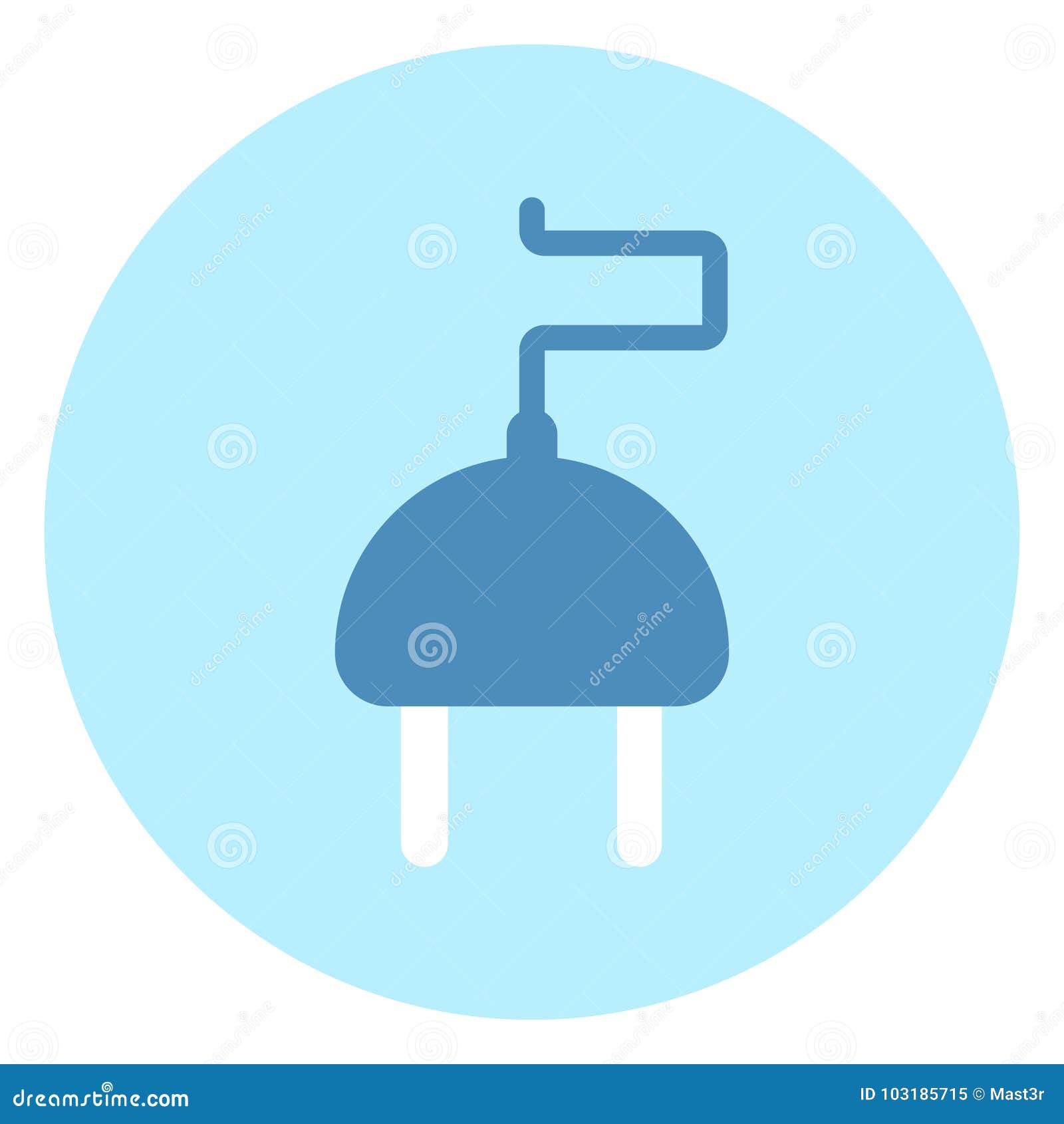 Plug or Socket Icon on Blue Background Stock Vector - Illustration of ...