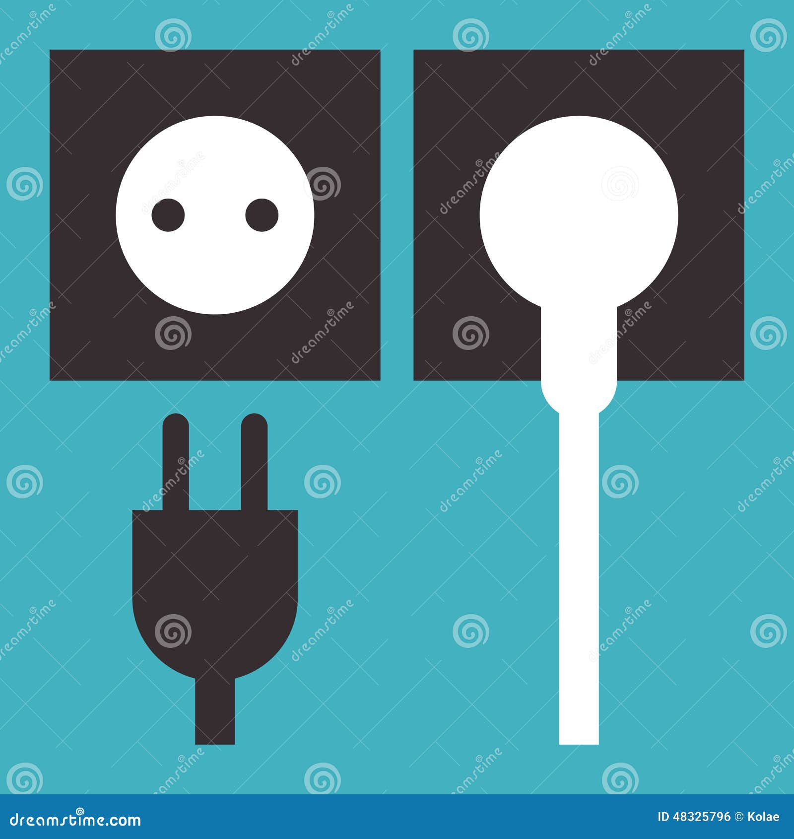 Socket Icon Vector Isolated On White Background, Socket Sign , Dark ...
