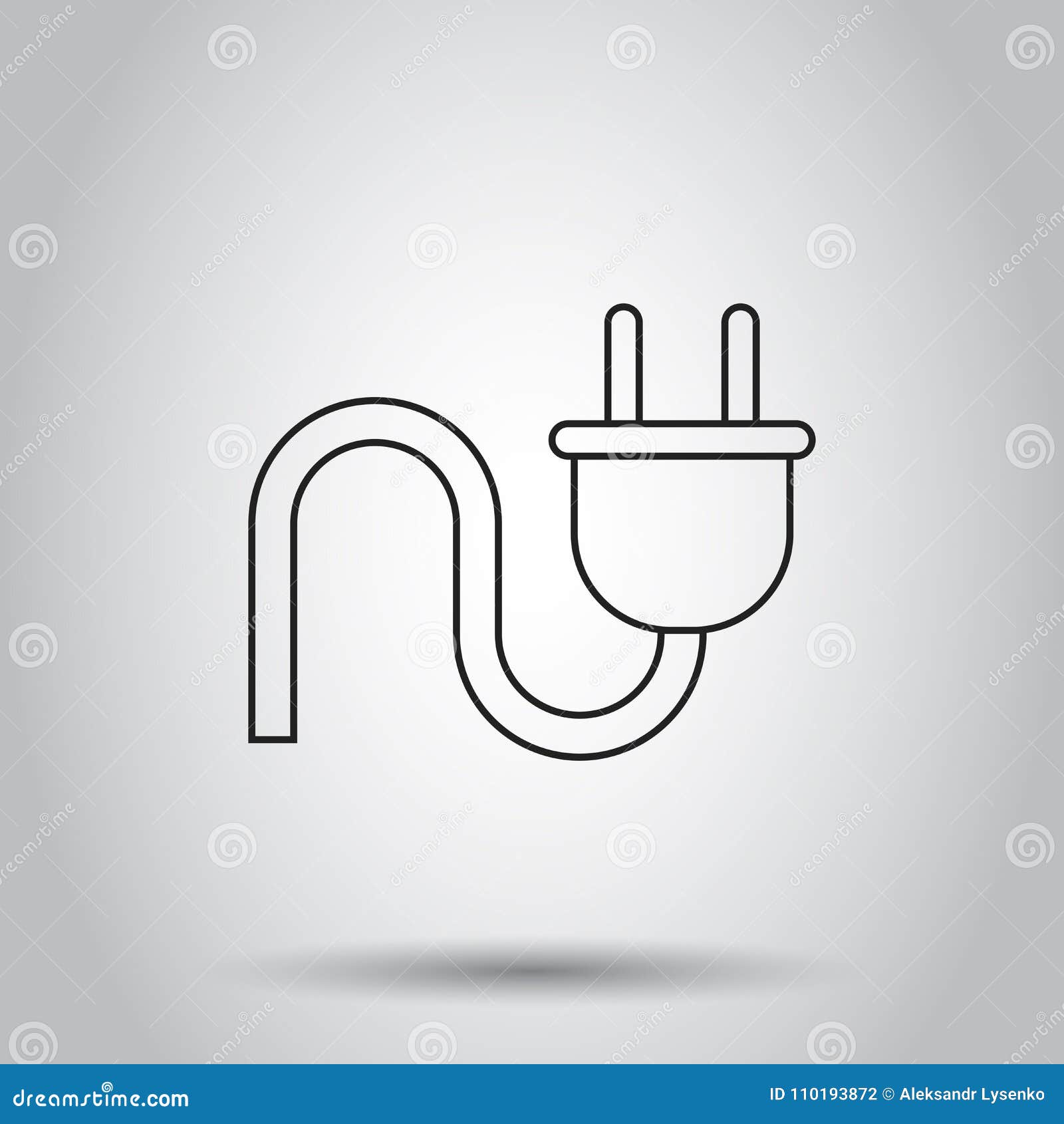 Plug Socket Icon in Line Style. Vector Illustration on Isolated Stock ... Plug Socket Icon in Line Style. Vector Illustration on Isolated Stock ...