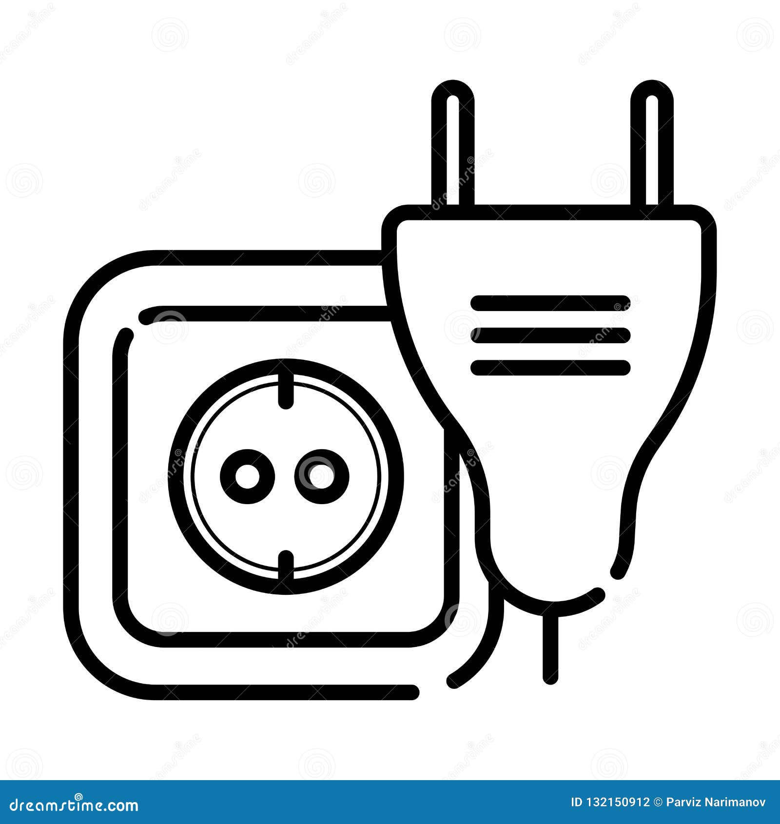 Plug socket icon stock illustration. Illustration of connected - 132150912 Plug socket icon stock illustration. Illustration of connected - 132150912