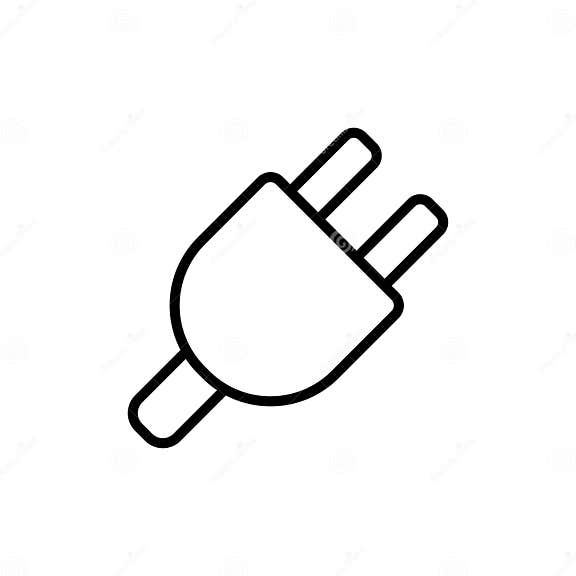 Plug Socket Icon Vector Design Element Templates Simple Stock Vector ...