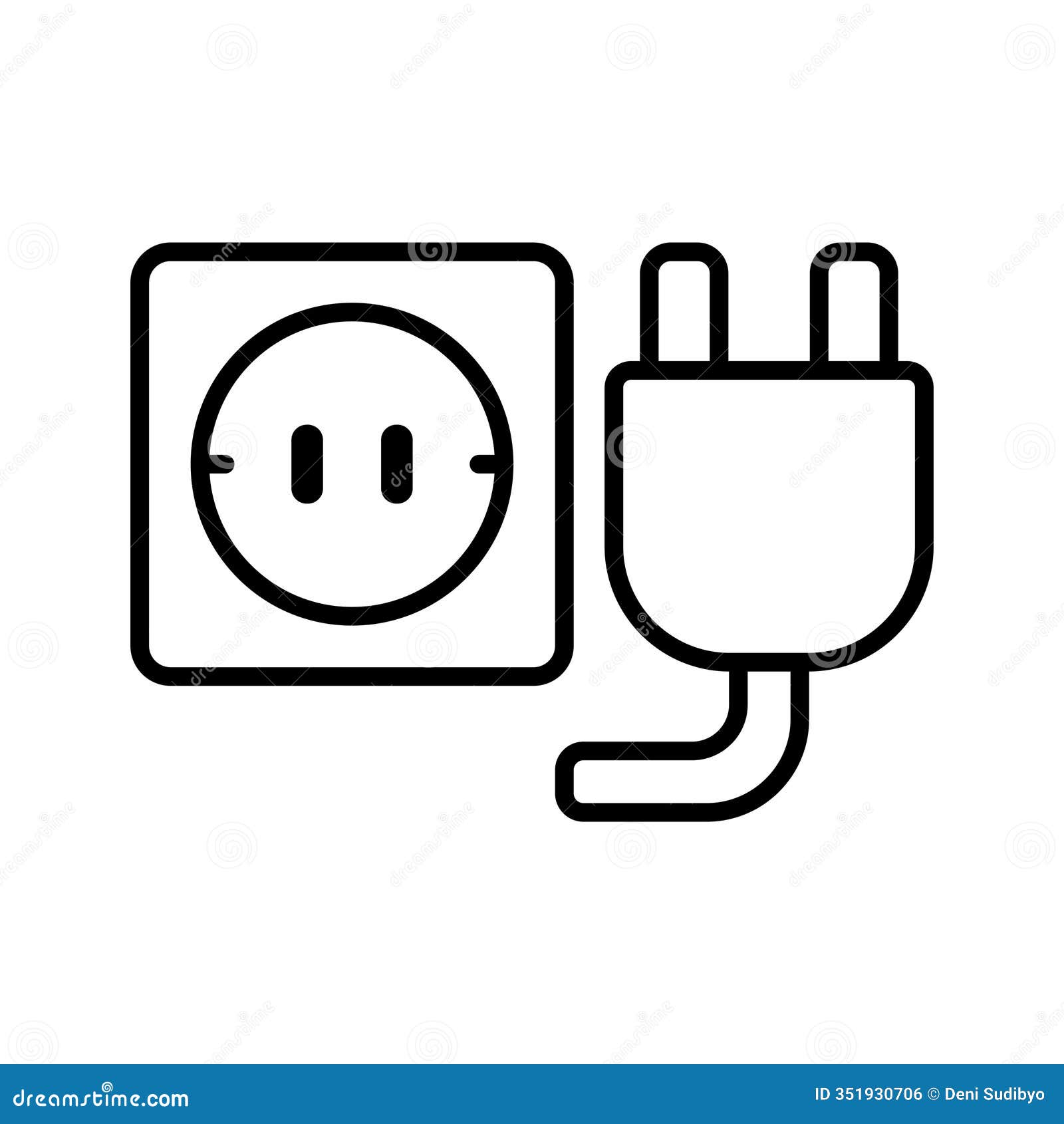 Plug Socket Icon Vector Design Element Templates Simple Stock Vector ...