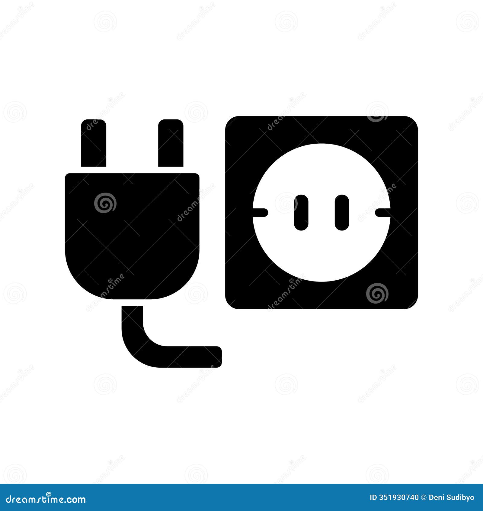 Plug Socket Icon Vector Design Element Templates Simple Stock Vector ...