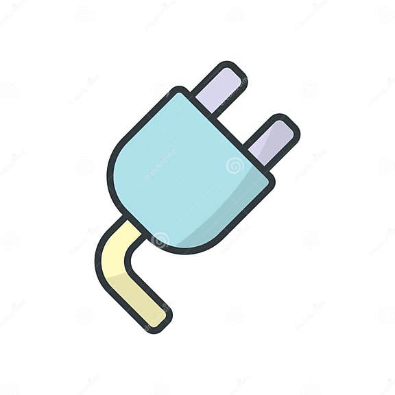 Plug Socket Icon Vector Design Element Templates Simple Stock Vector ...