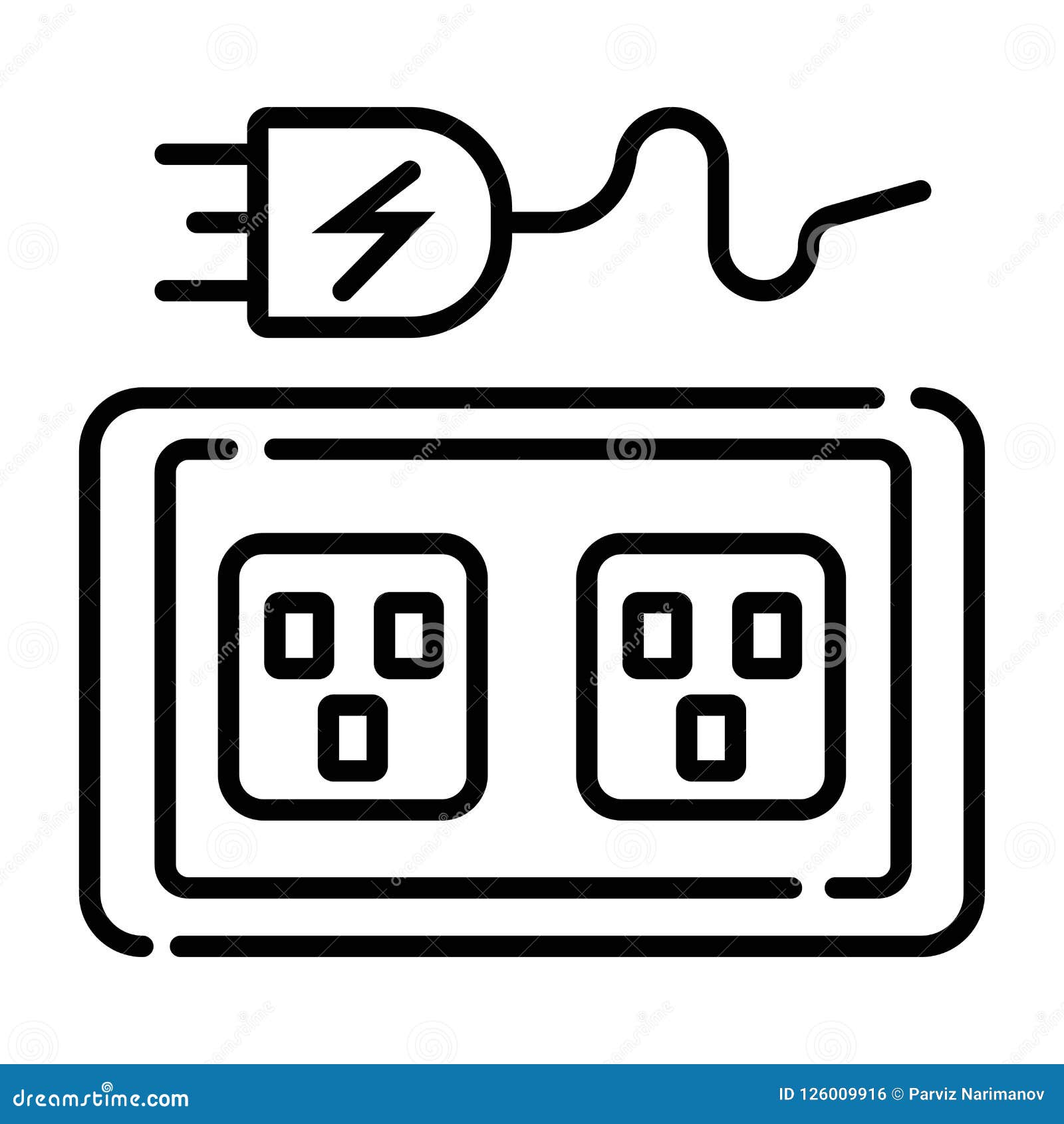 Plug socket icon Vector stock illustration. Illustration of plug ...